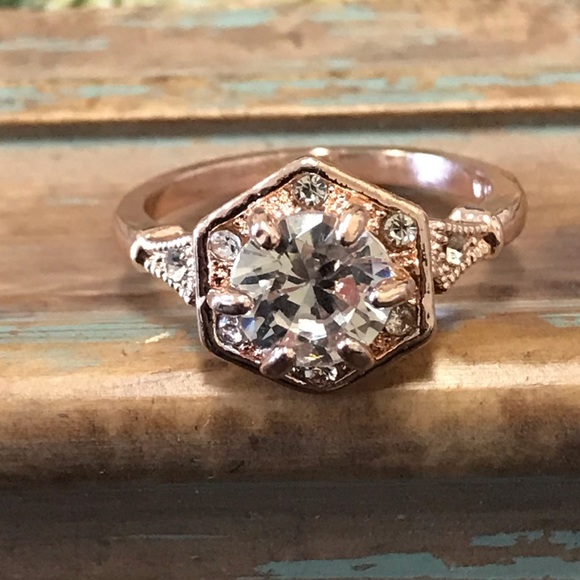 Jewelry | 925 Sterling Silver Plated With Rose Gold Ring | Poshmark